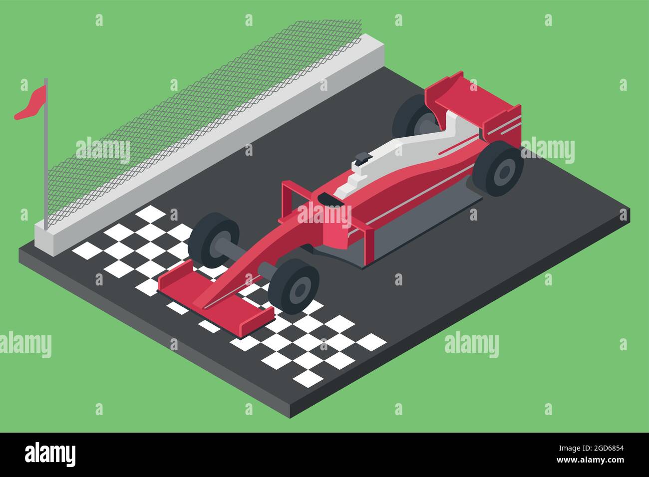 Isolated isometric 3d formula one car Stock Vector Image & Art - Alamy