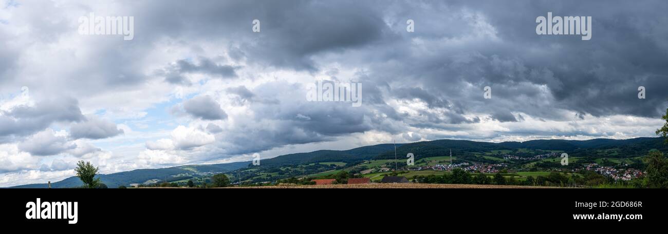 high. resolution panoramic images of the Spessart in southern Germany ...
