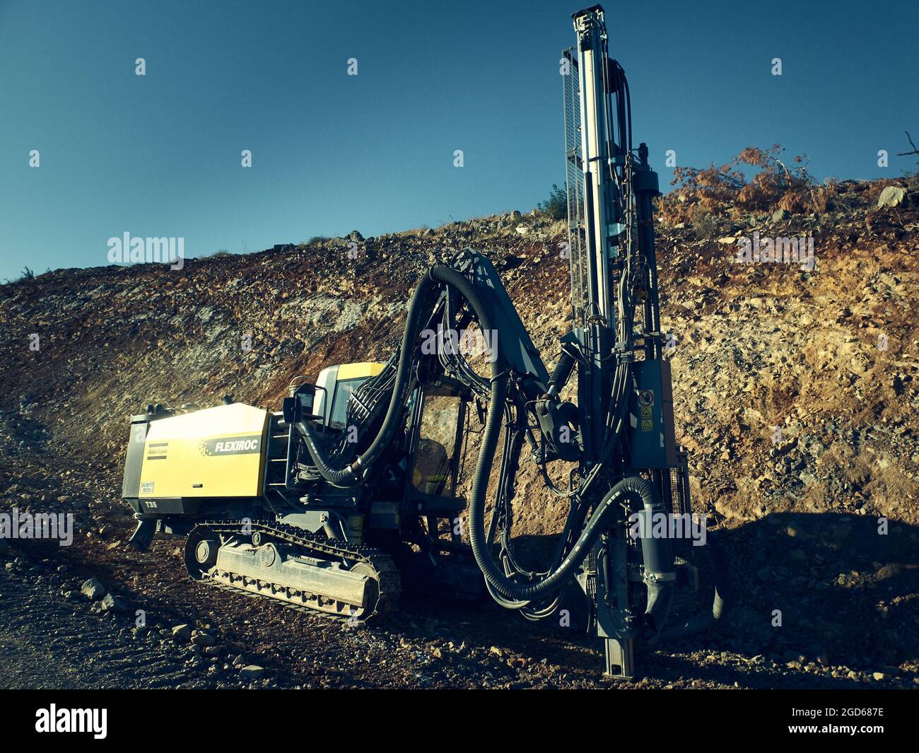 Atlas Copco Flexiroc crawler drilling rig Stock Photo - Alamy