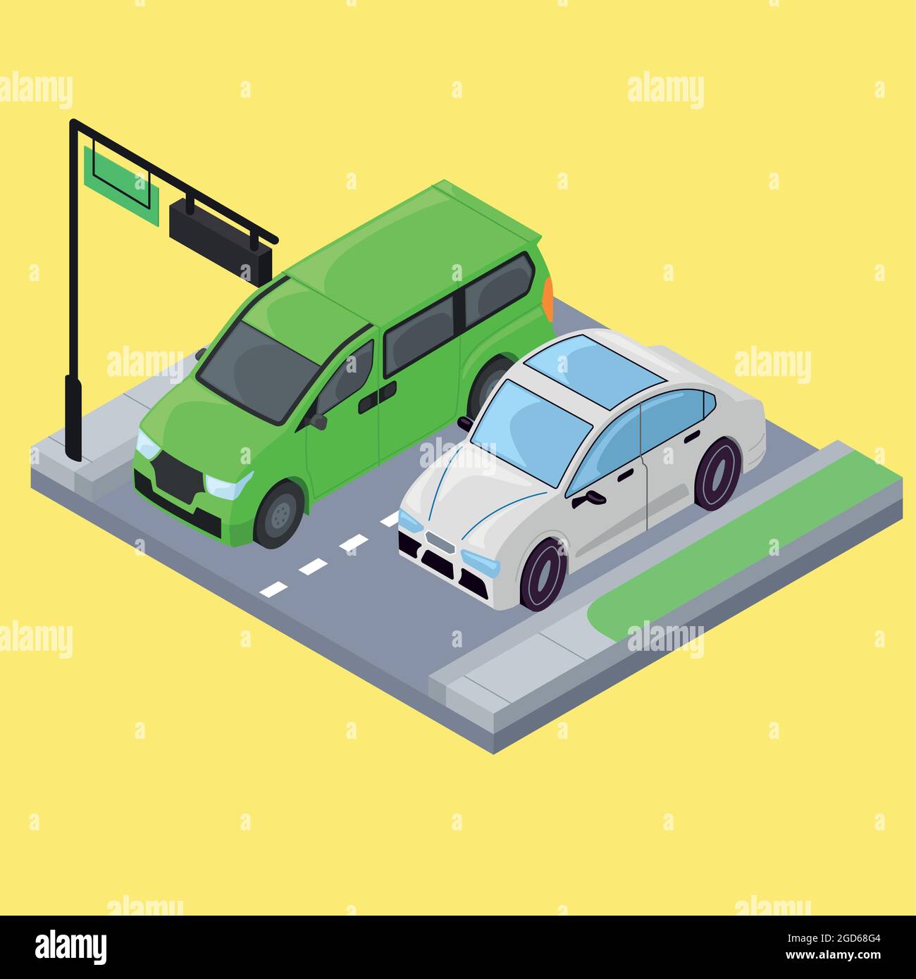 Pair of cars Stock Vector Images - Alamy