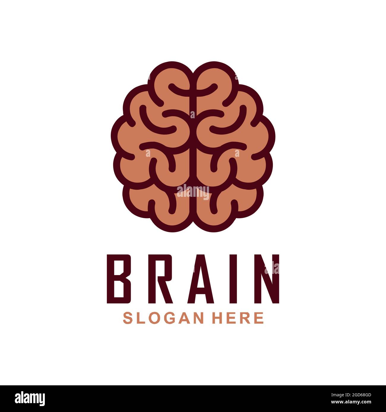 Brain abstract logo icon vector flat vector concept graphic design ...