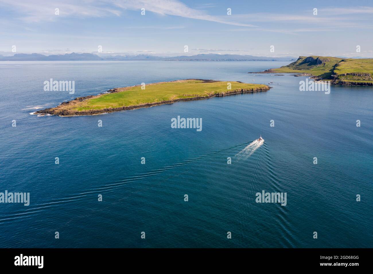 Aerial view of staffin Island, Isle of Skye, Scotland Stock Photo - Alamy