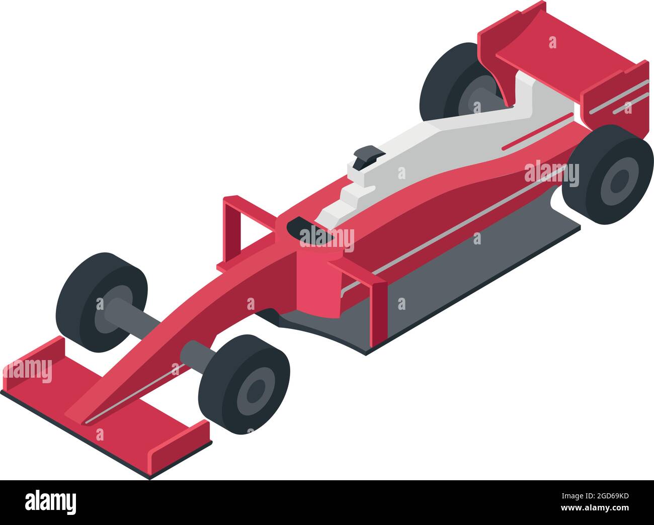 Isolated 3d red racing formula one car icon Stock Vector Image & Art ...