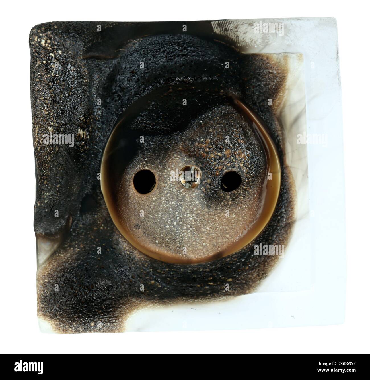 Broken electricity socket Cut Out Stock Images & Pictures - Alamy