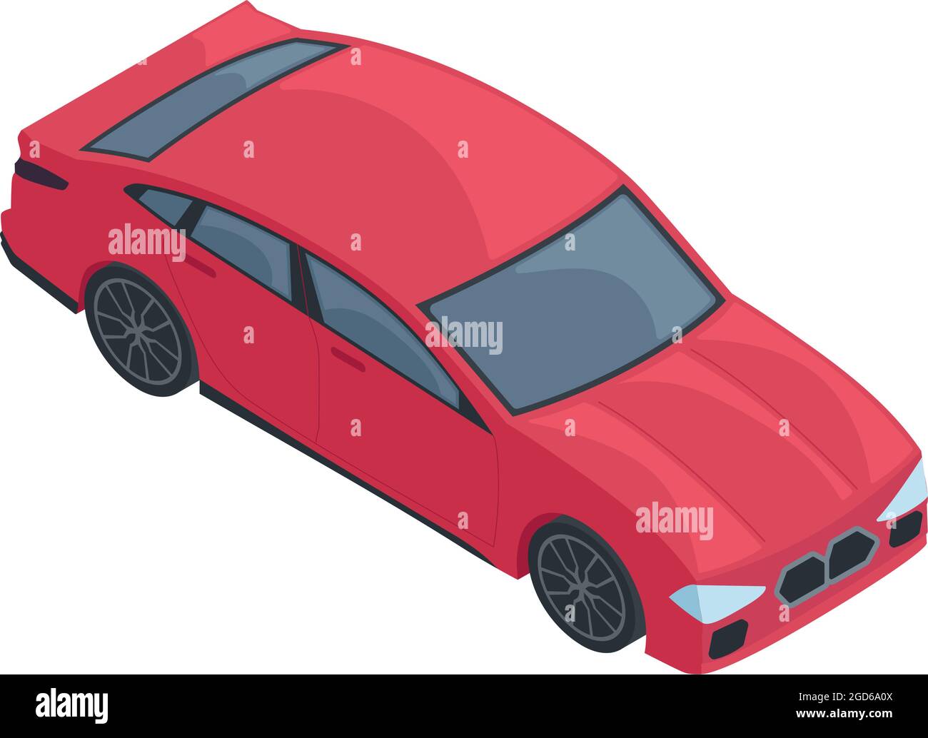 Isolated 3d urban red car icon Stock Vector Image & Art - Alamy