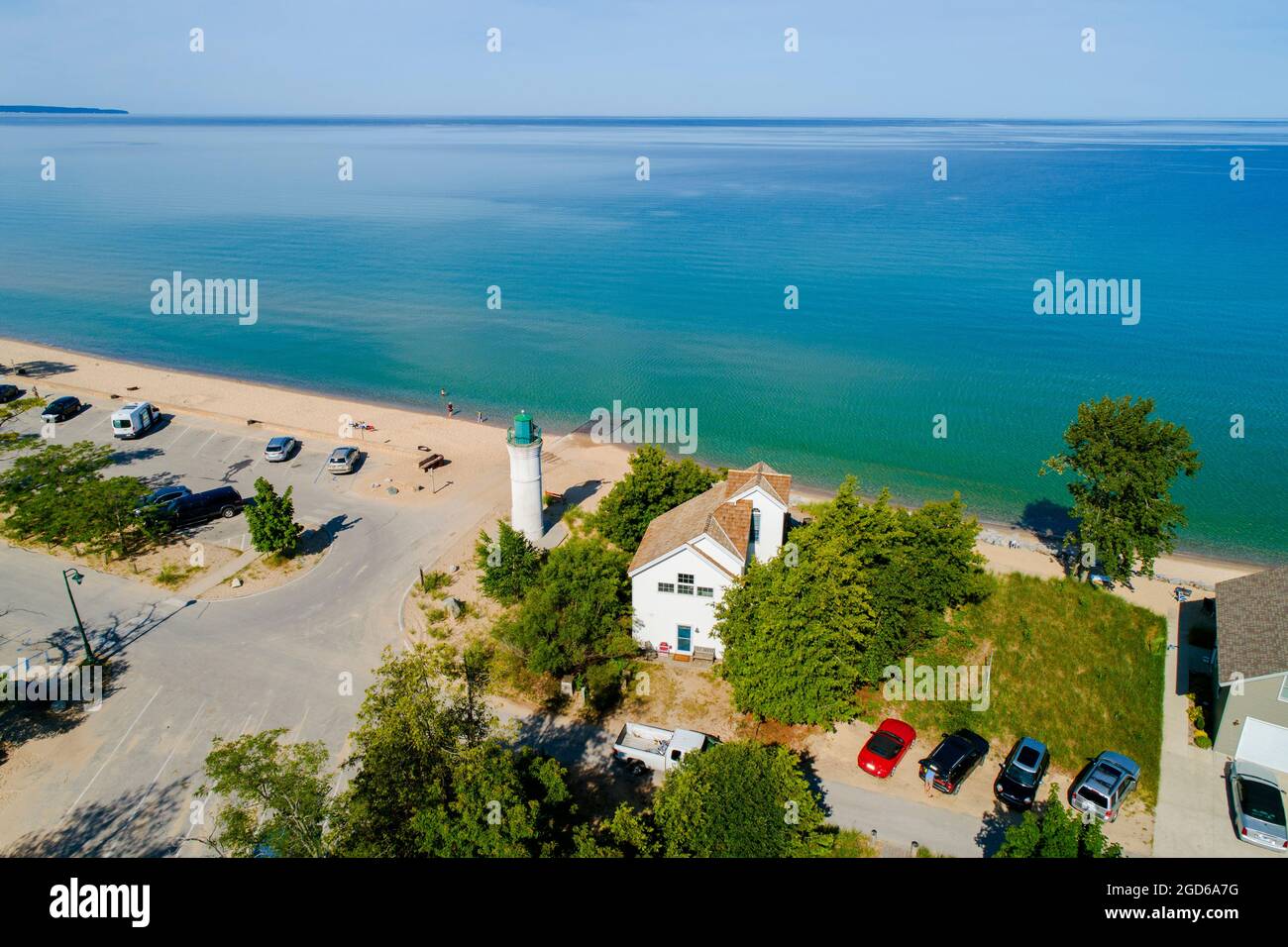 Robert Manning memorial lighthouse Empire, Michigan Stock Photo - Alamy