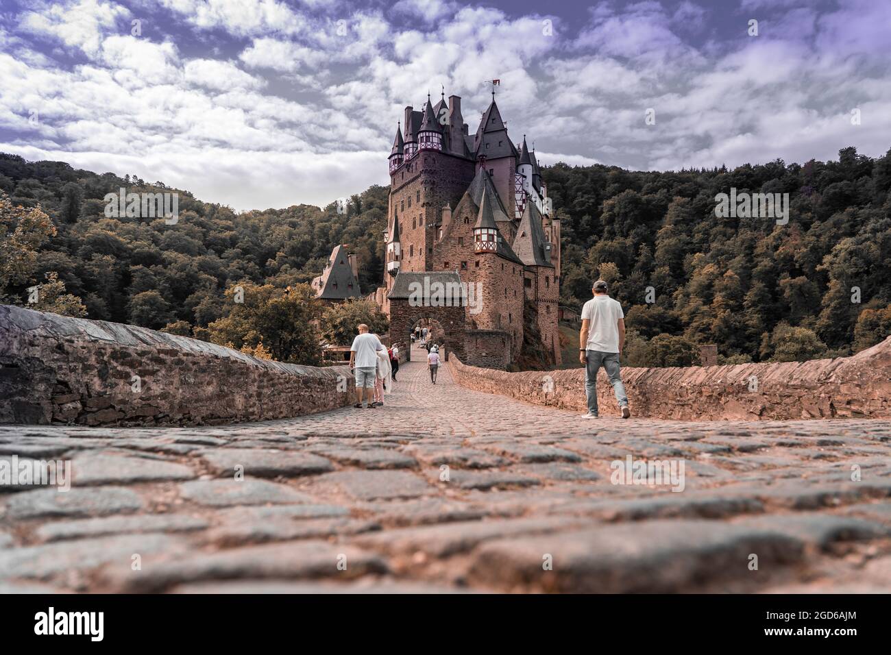 ELTZ, GERMANY - Aug 27, 2019: A scenic view of the Eltz Castle in ...