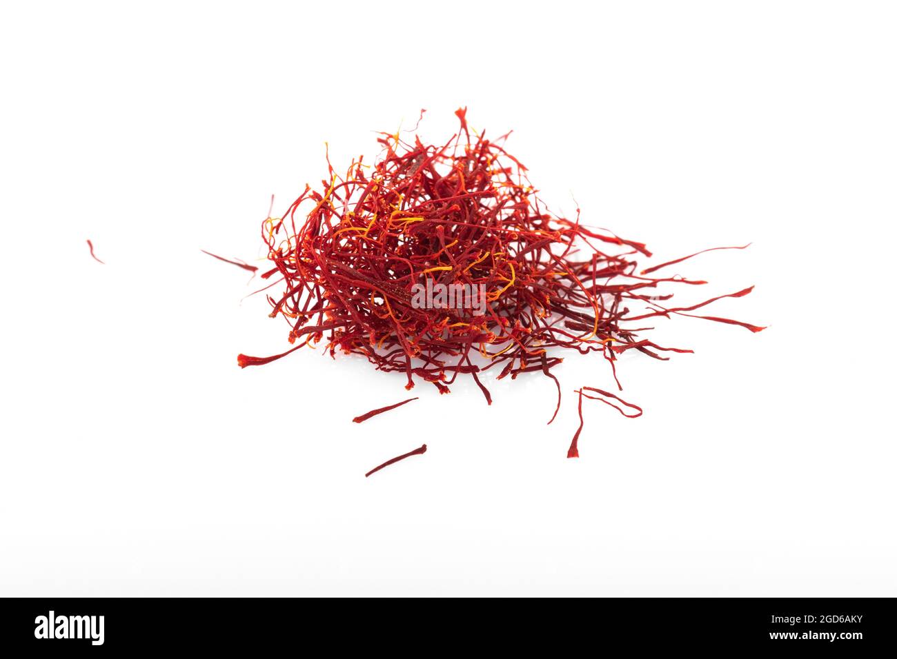 saffron. dried saffron on white background. saffron spice. macro shot ...