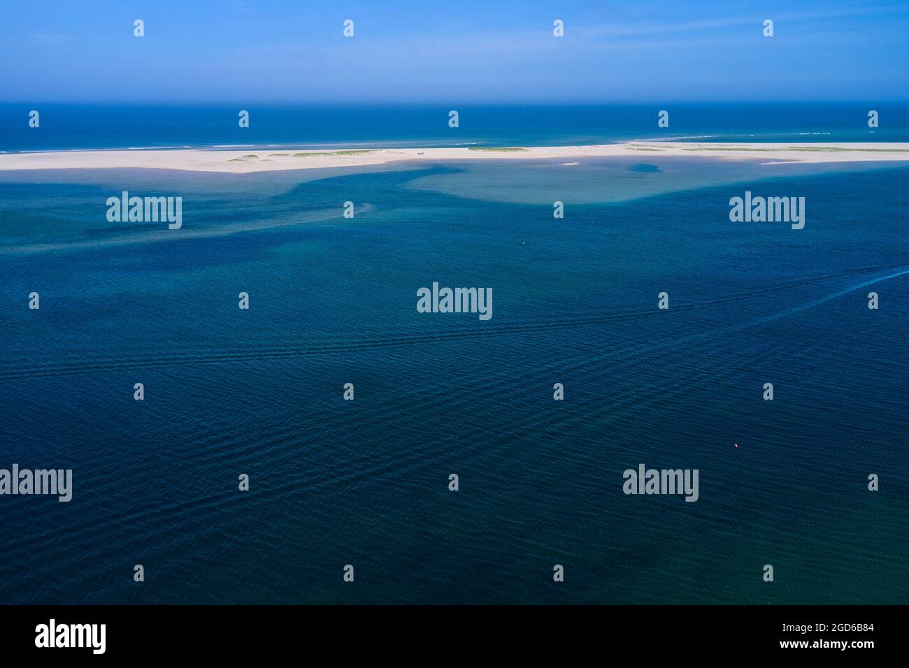 Chatham harbor aerial with North Beach Island, Cape Cod Stock Photo - Alamy