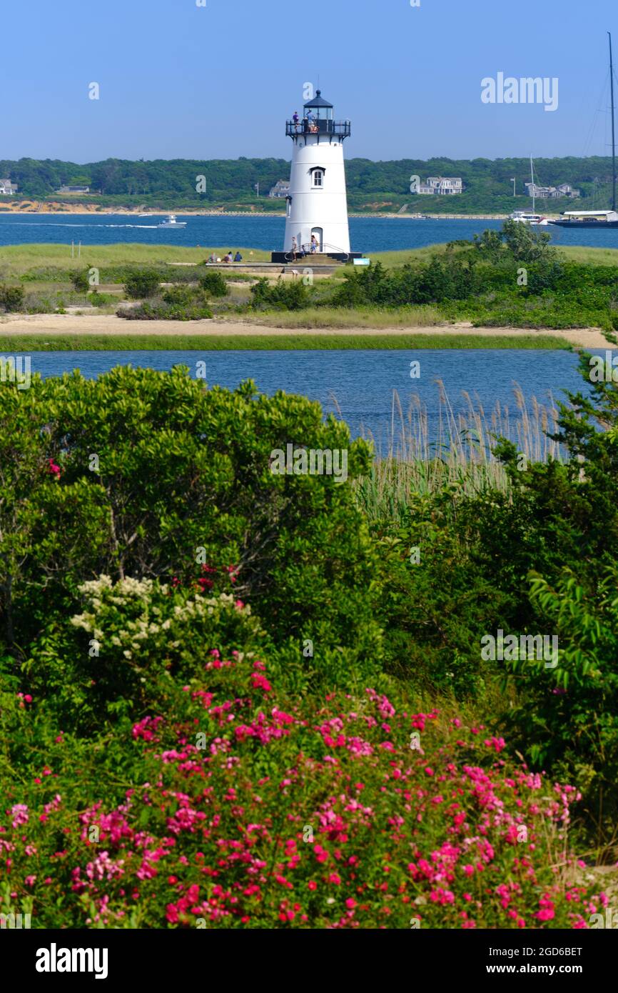Edgartown Harbor Lighthouse On Martha's Vineyard Stock Photo - Alamy