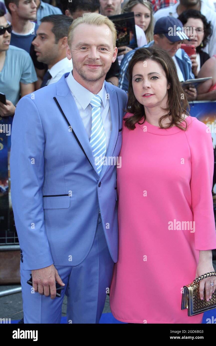 London. UK. Simon Pegg and wife Maureen Pegg at the World Premiere of The World's End at the ...