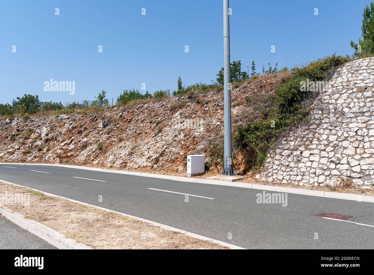 Empty road for cars outside the city Stock Photo - Alamy