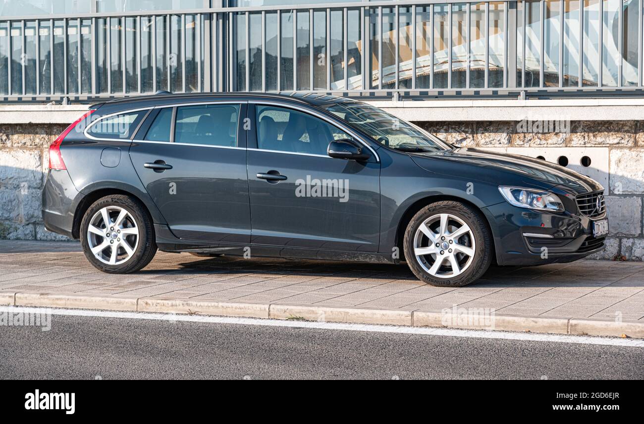 Volvo car in the parking lot in the city of Zadar, Croatia Stock Photo ...