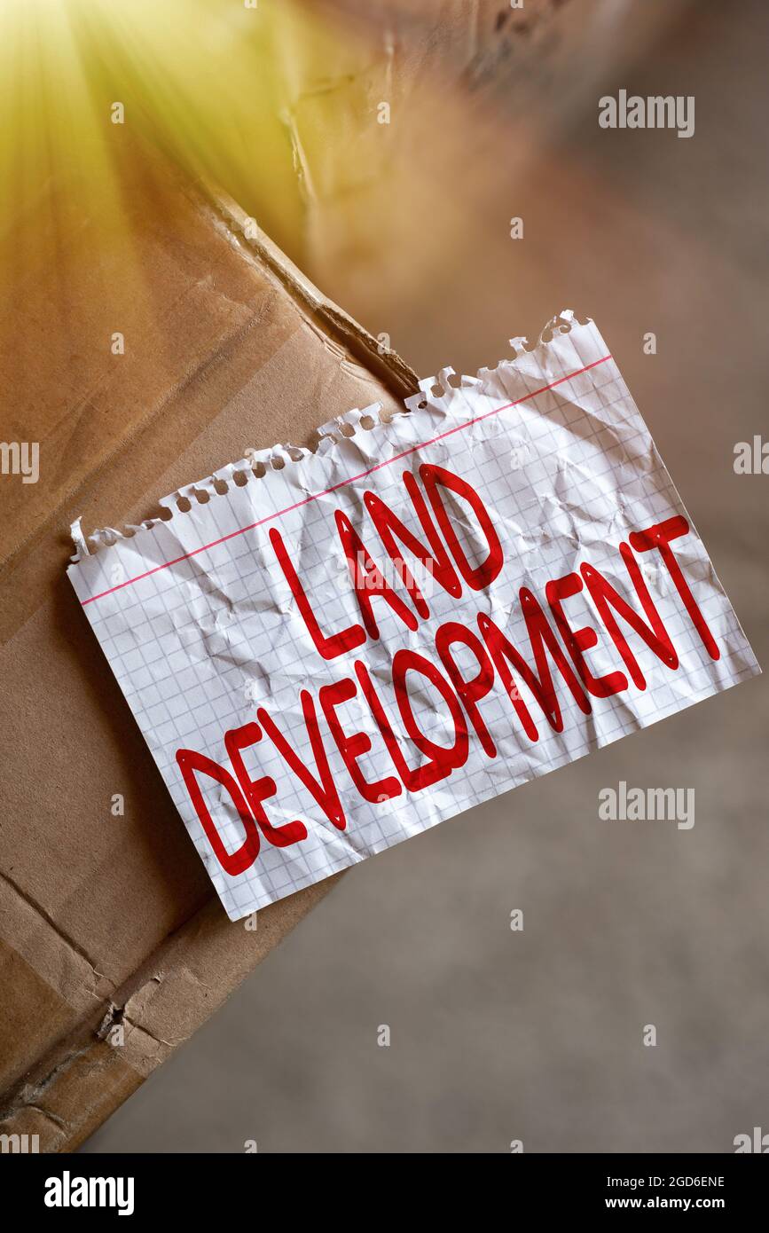 Conceptual display Land Development. Business overview process of ...