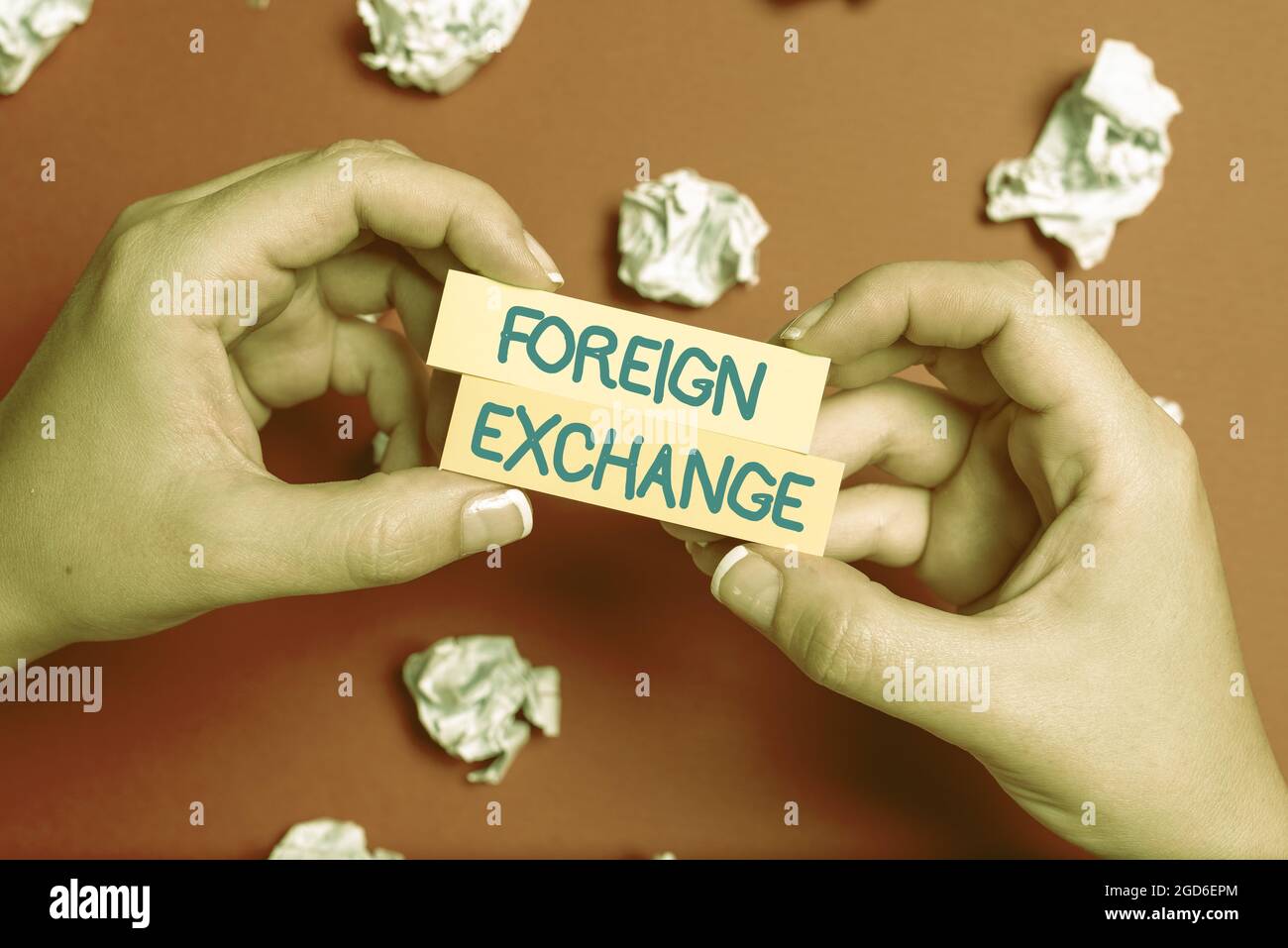 Text showing inspiration Foreign Exchange. Business showcase system for ...