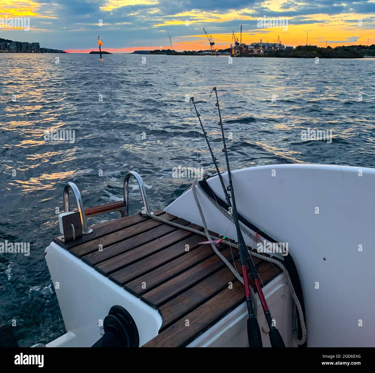 Fishing boat trolling two hi-res stock photography and images - Alamy