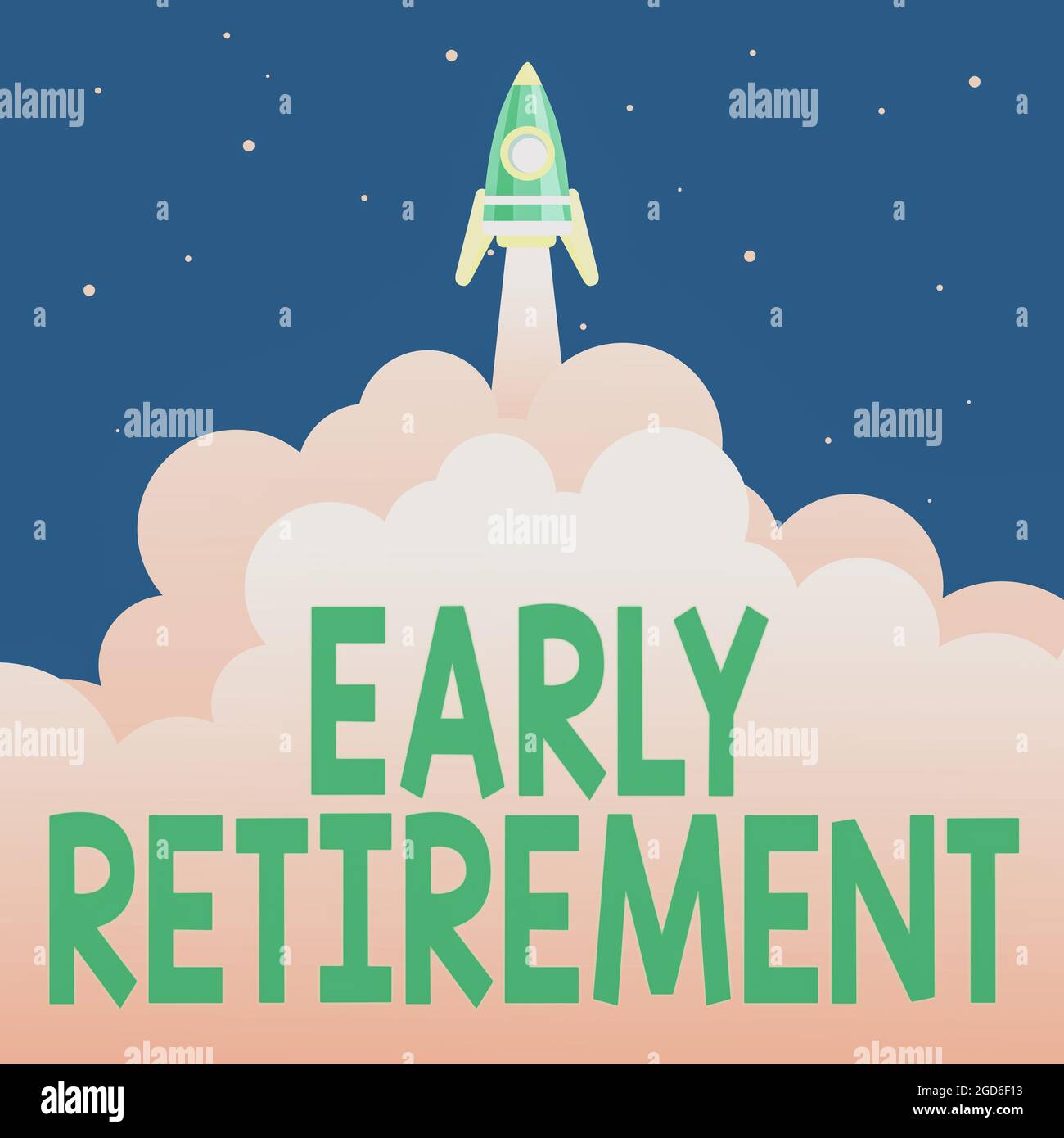 Writing displaying text Early Retirement. Business showcase practice of ...