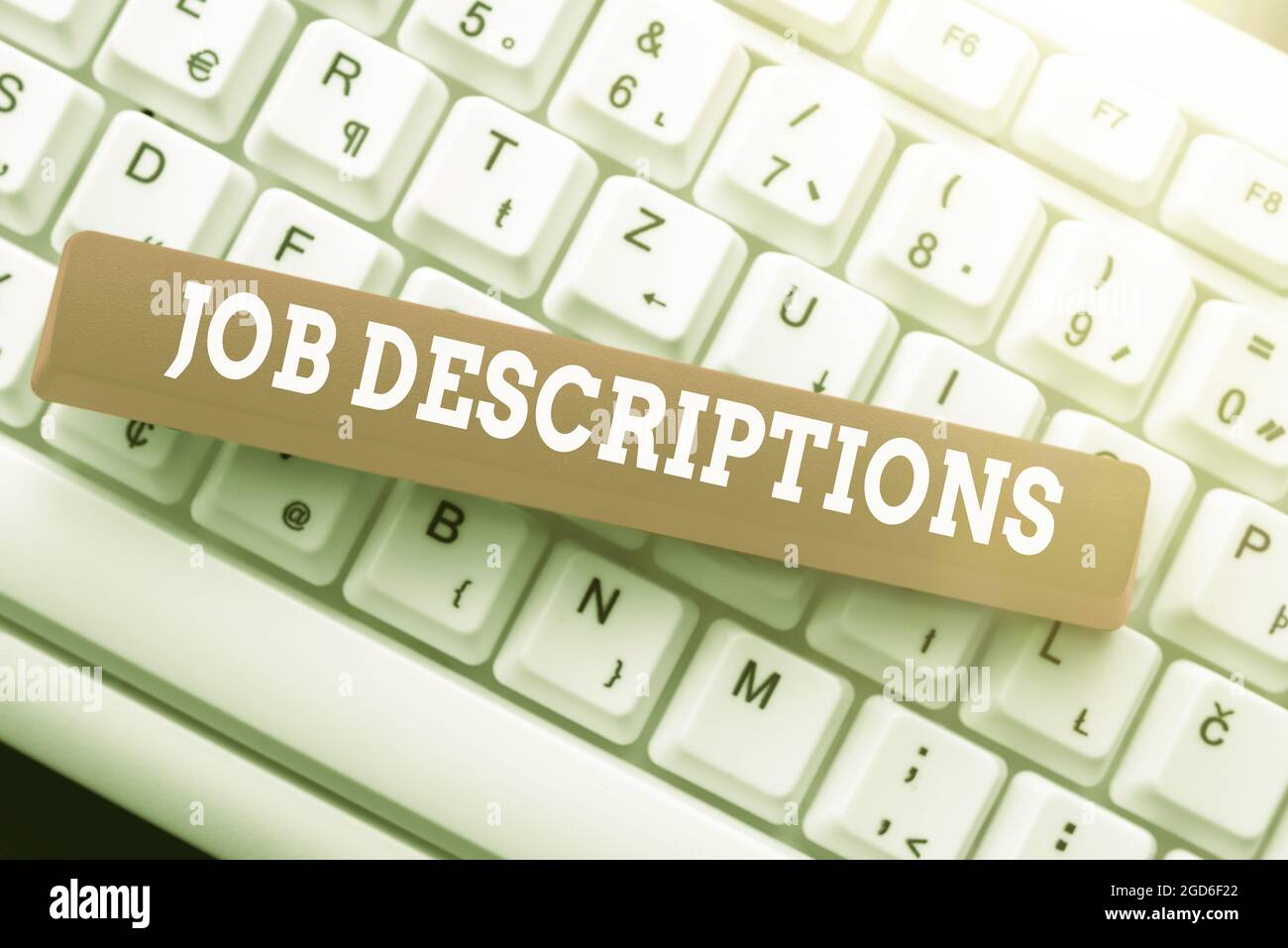 Sign displaying Job Descriptions. Business showcase a formal account of ...