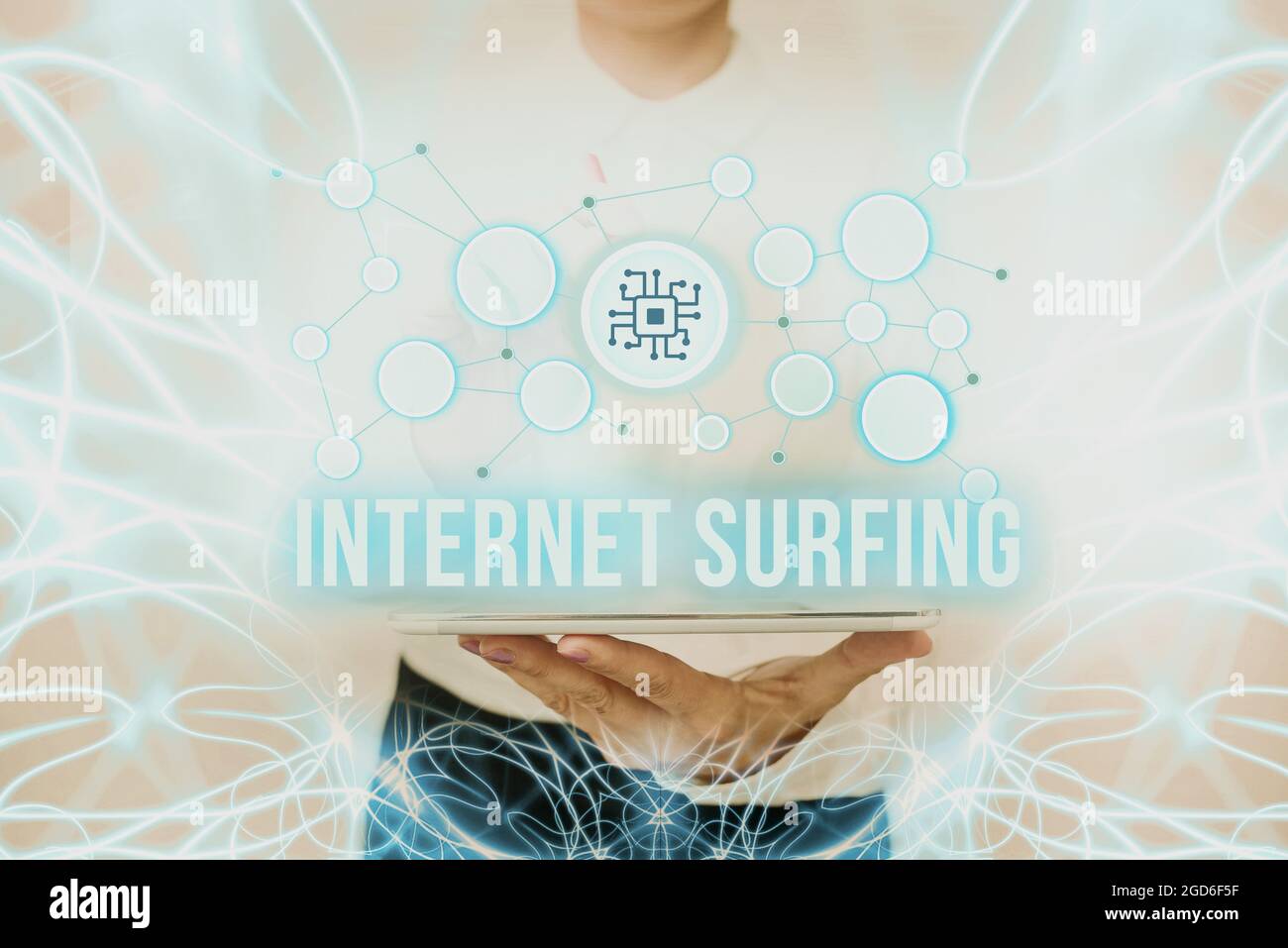 Sign displaying Internet Surfing. Concept meaning browsing the Internet ...