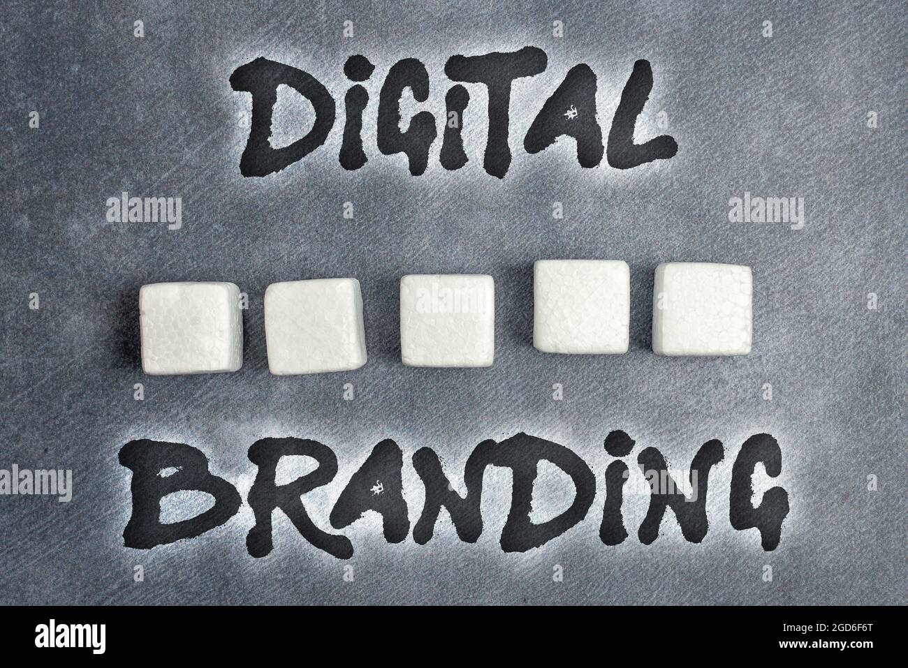 Text sign showing Digital Branding. Concept meaning combination of ...