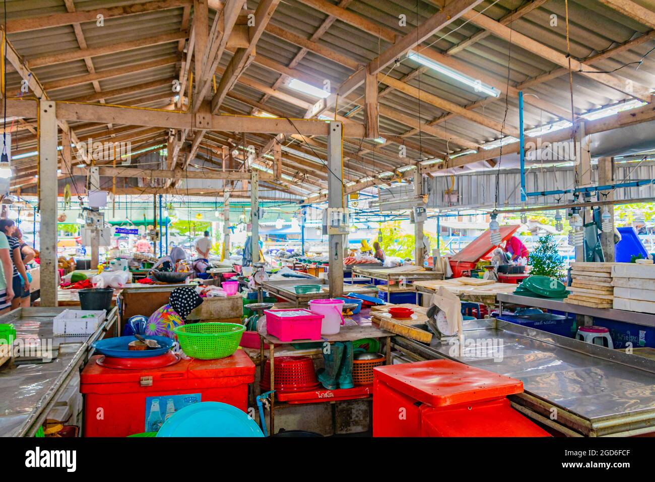 Surat Thani Thailand 28. Mai 2018 Various offers of Thai food and ...