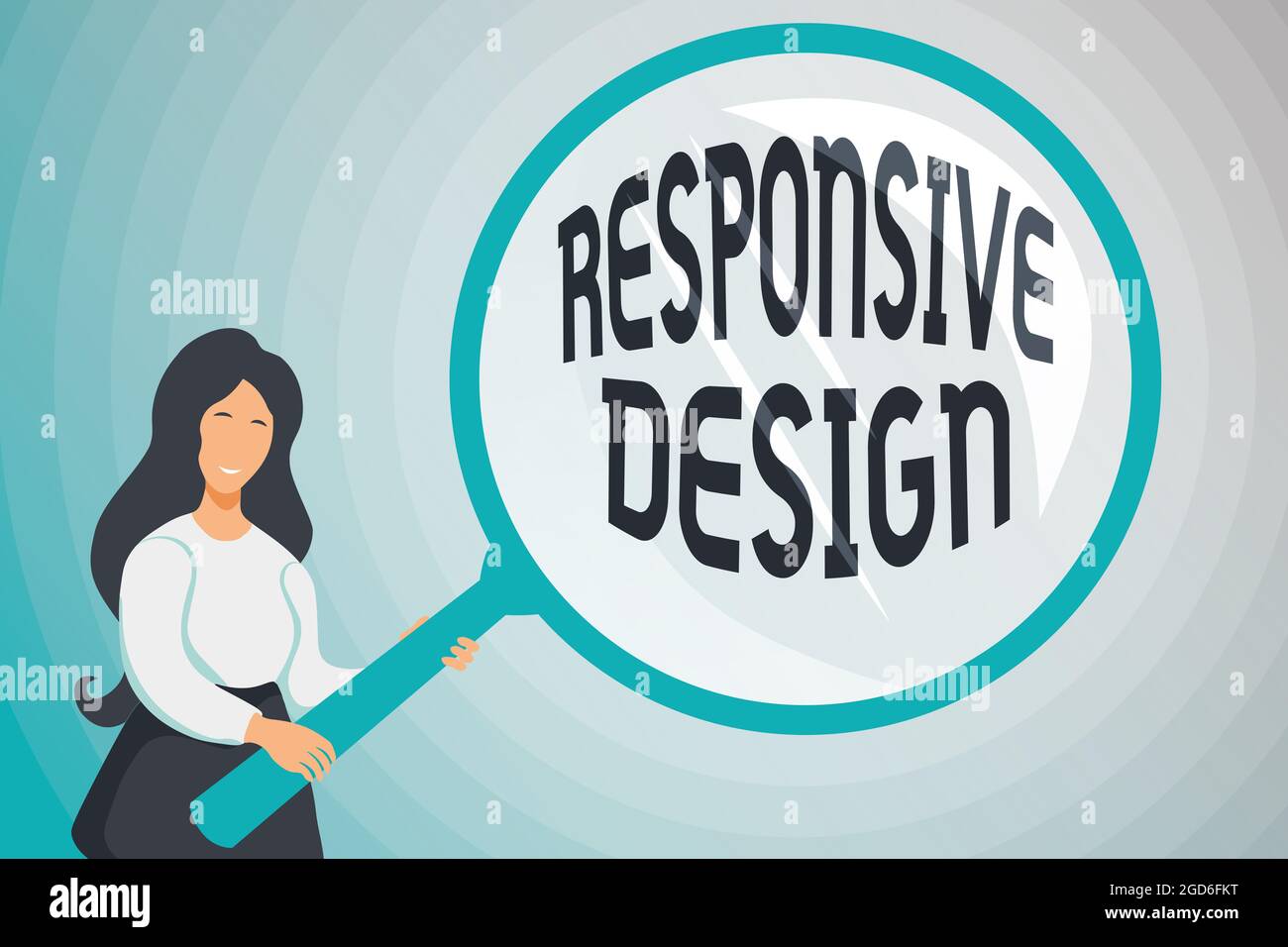 Conceptual caption Responsive Design. Business concept web page creation that makes use of ...