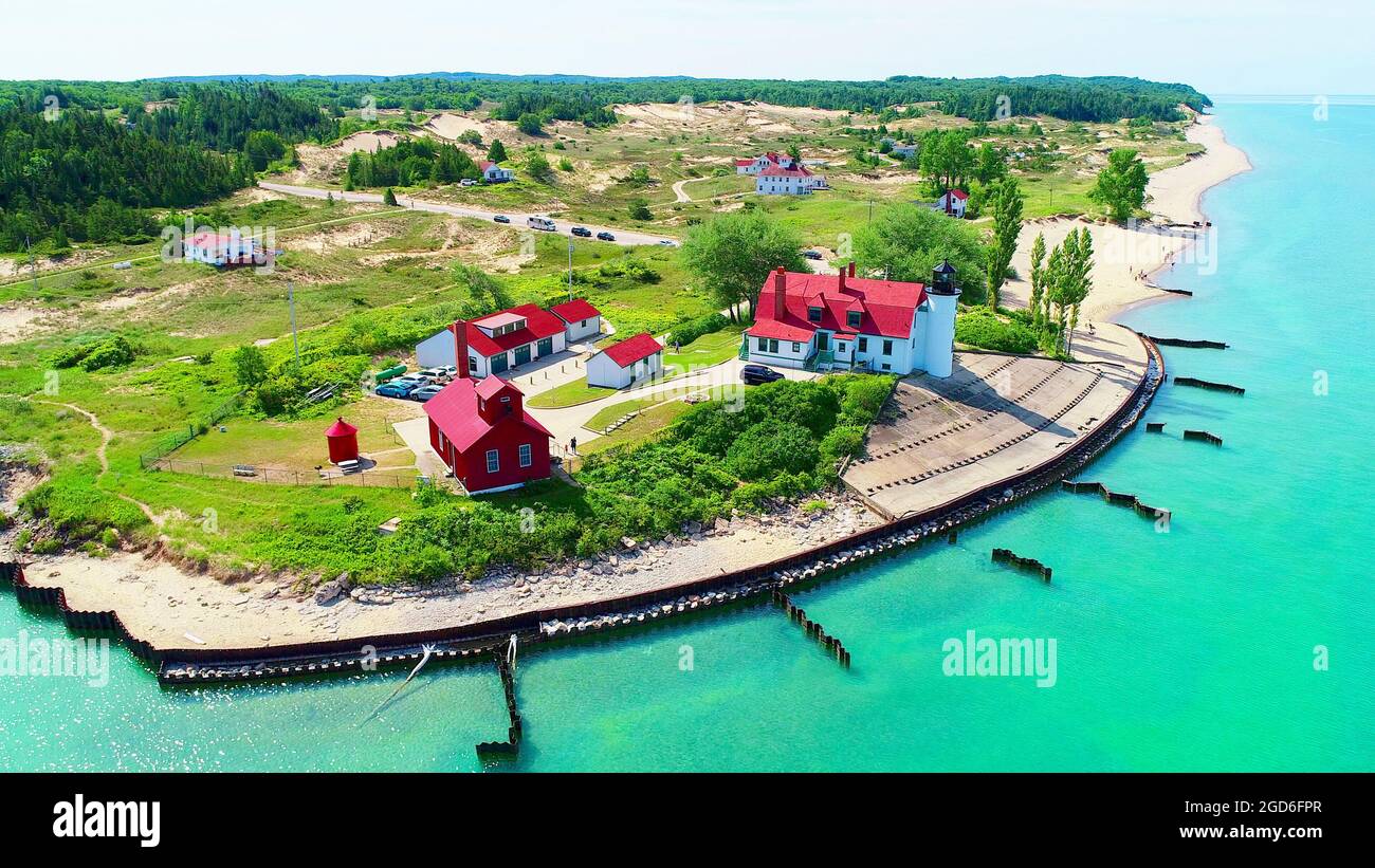 Pointe point Betsie Lighthouse on Lake Michigan original name was ...