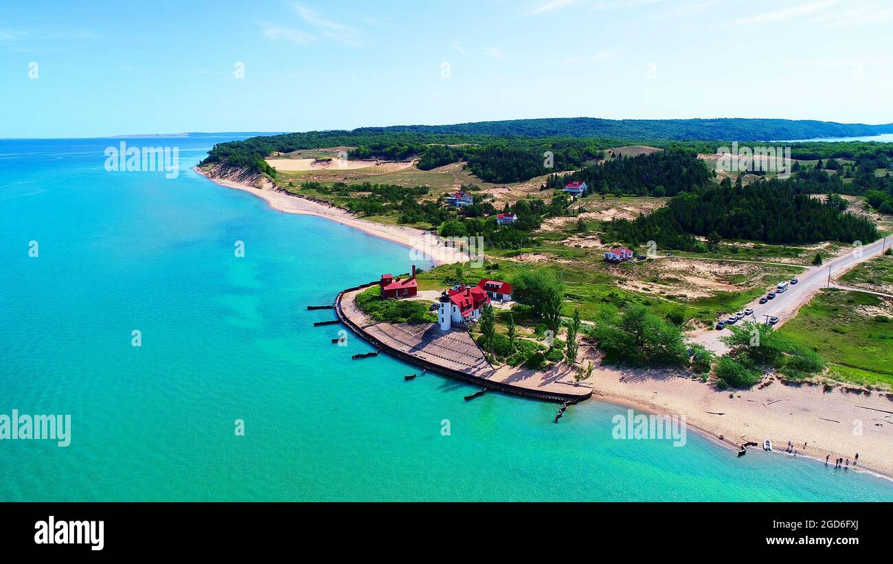 Pointe point Betsie Lighthouse on Lake Michigan original name was ...