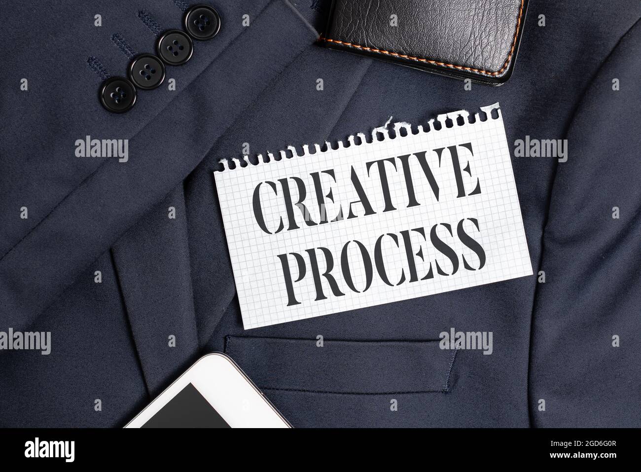 Text showing inspiration Creative Process. Business showcase process of ...