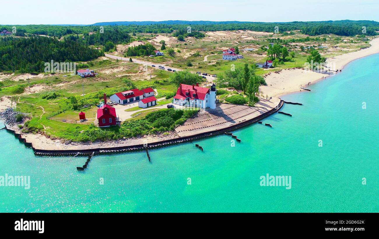 Pointe point Betsie Lighthouse on Lake Michigan original name was ...
