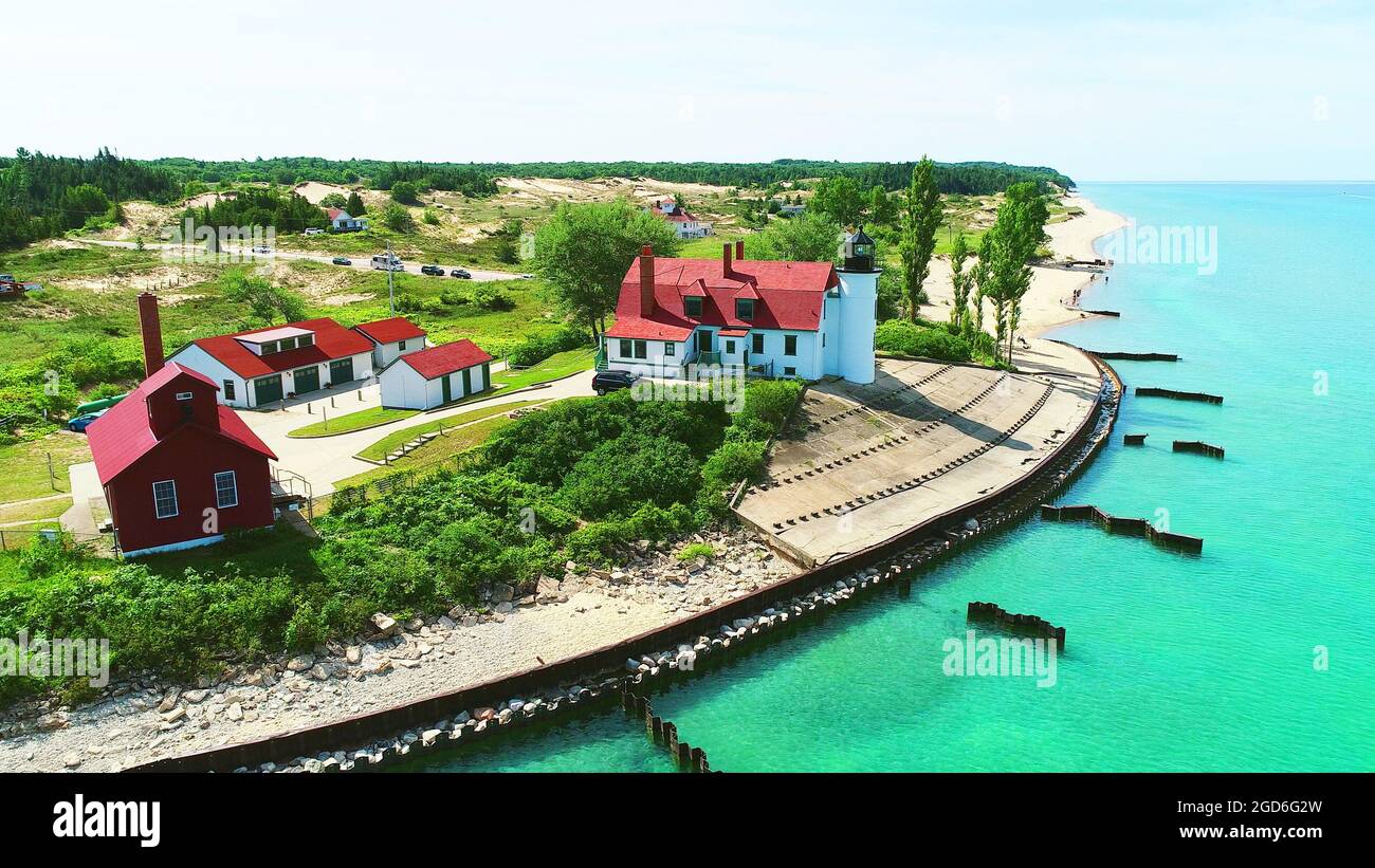 Pointe point Betsie Lighthouse on Lake Michigan original name was ...