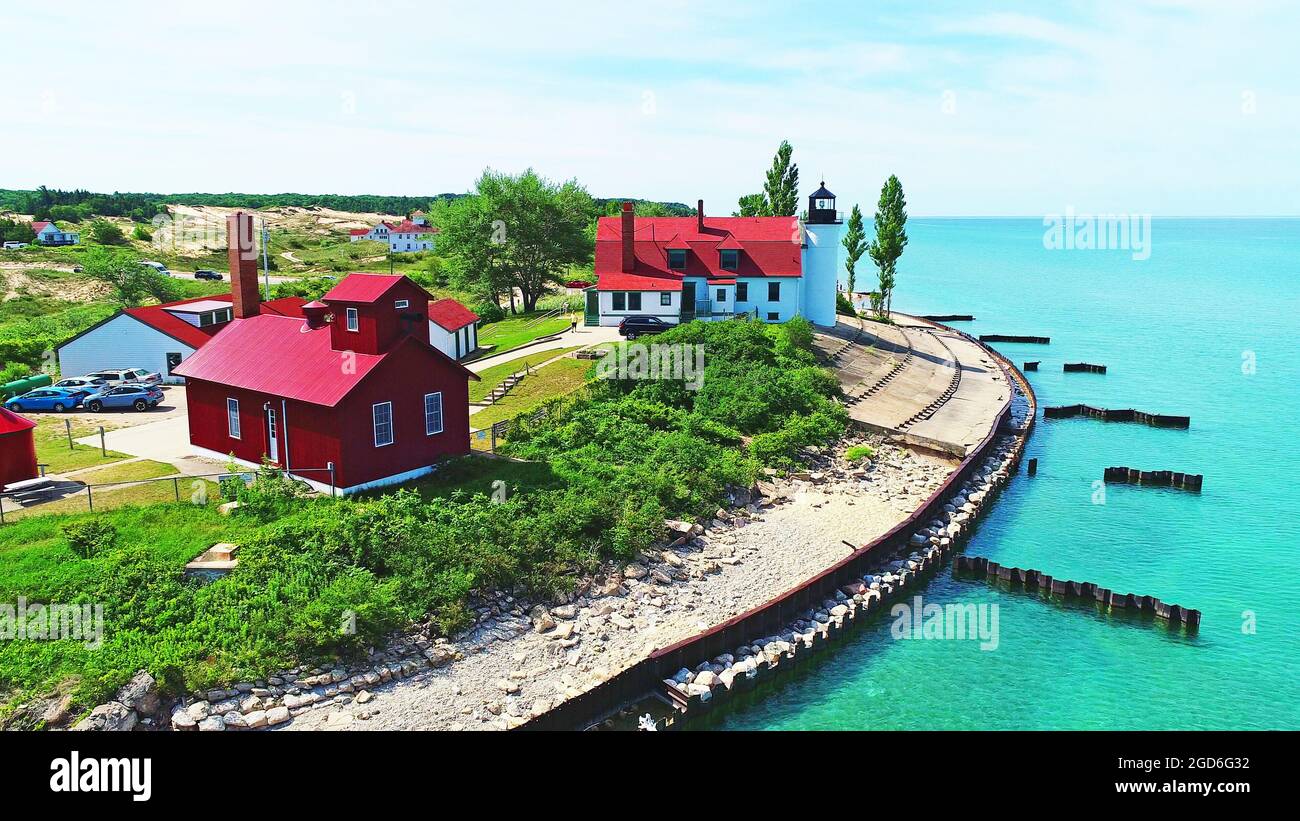 Pointe point Betsie Lighthouse on Lake Michigan original name was ...
