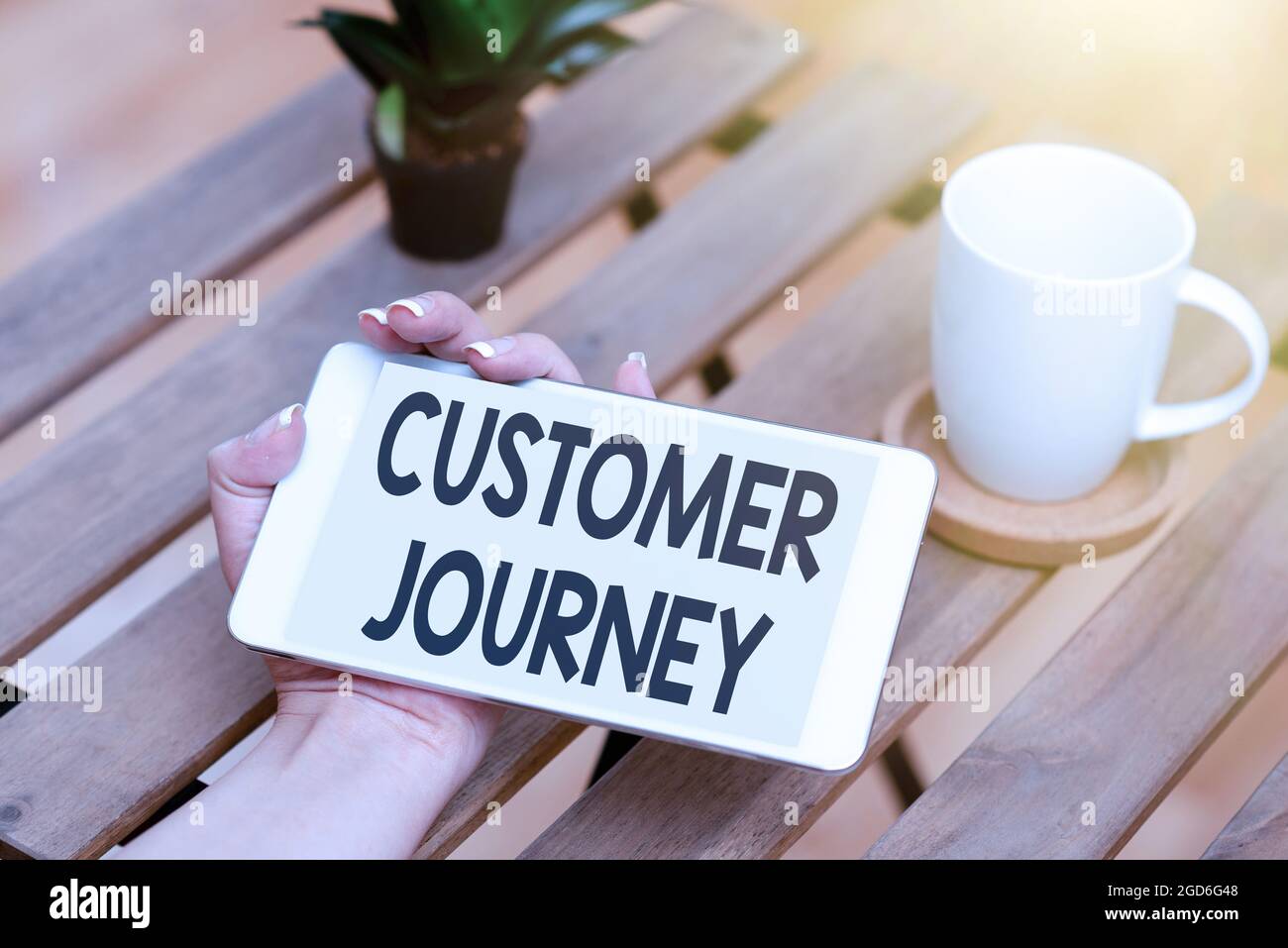 Handwriting text Customer Journey. Word for customers experiencesgo ...