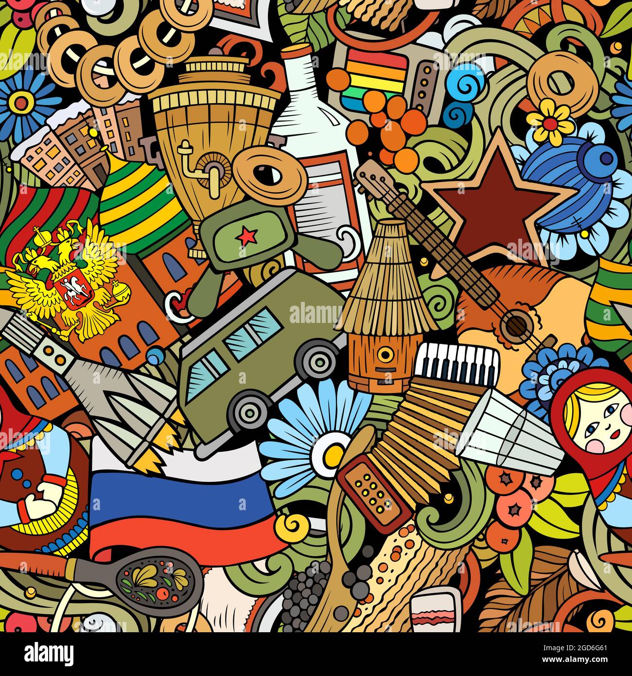 Russian doodles Stock Vector Images - Alamy