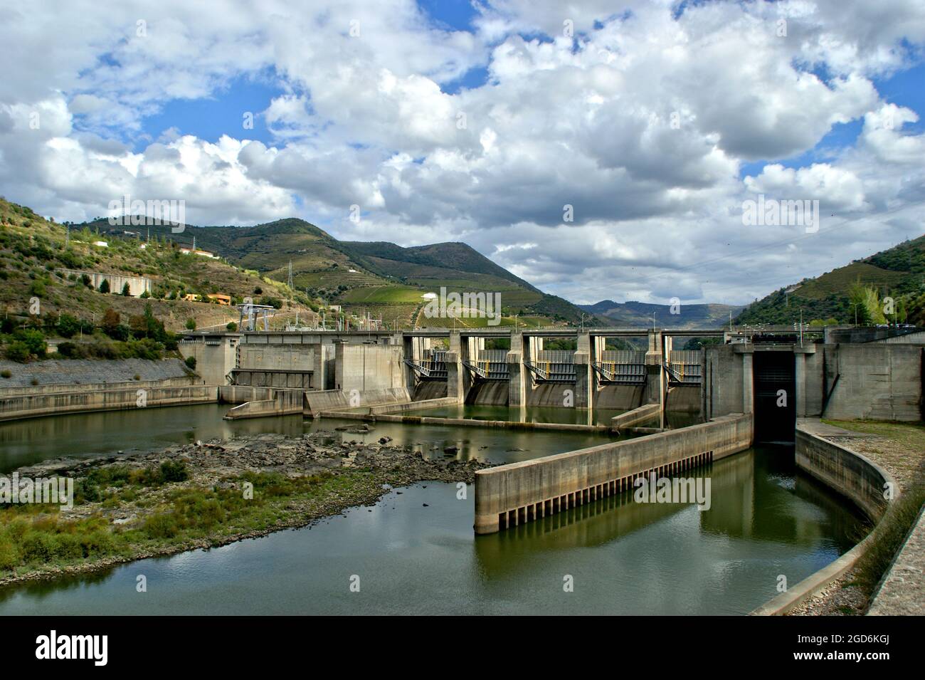 Douro Valley hydroelectric dam in Portugal Stock Photo - Alamy