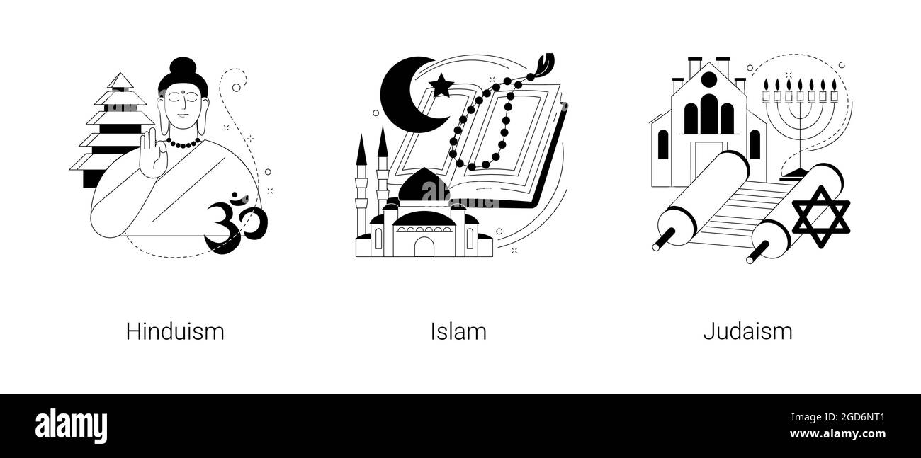 World religions abstract concept vector illustrations Stock Vector ...