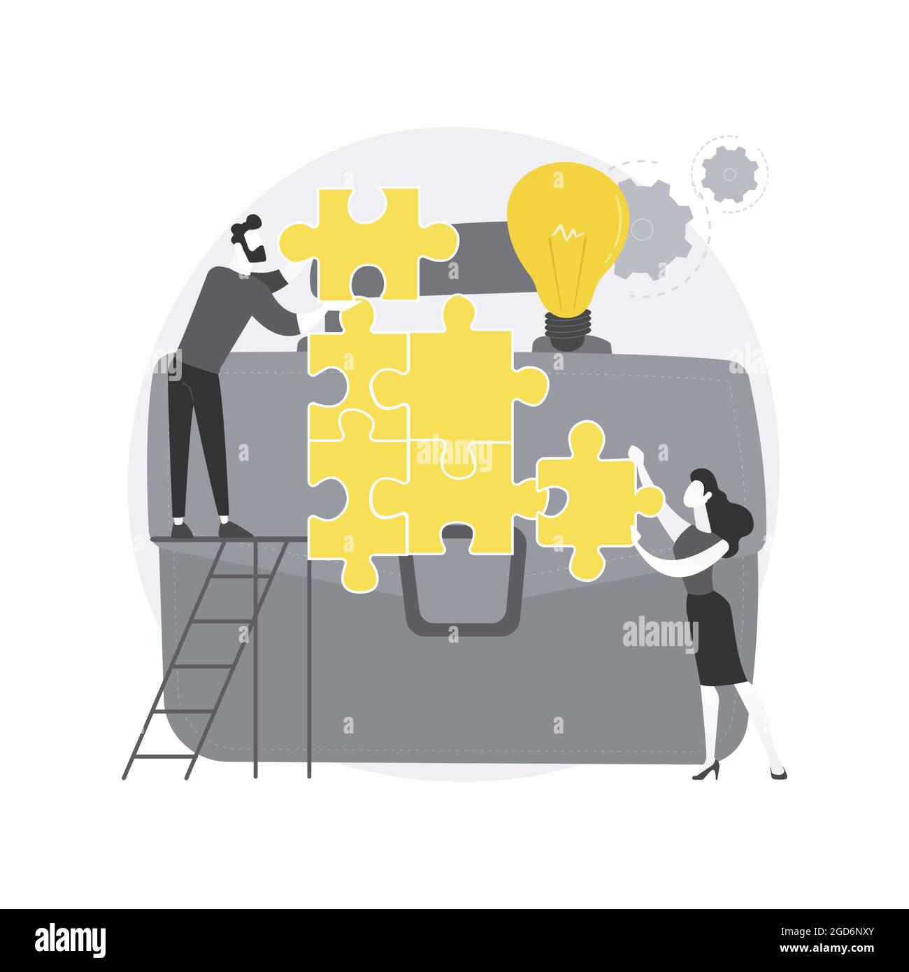 Collaboration abstract concept vector illustration Stock Vector Image ...