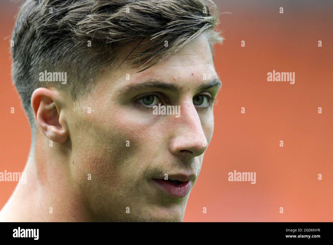 Stuart Moore #13 of Blackpool in action Stock Photo - Alamy