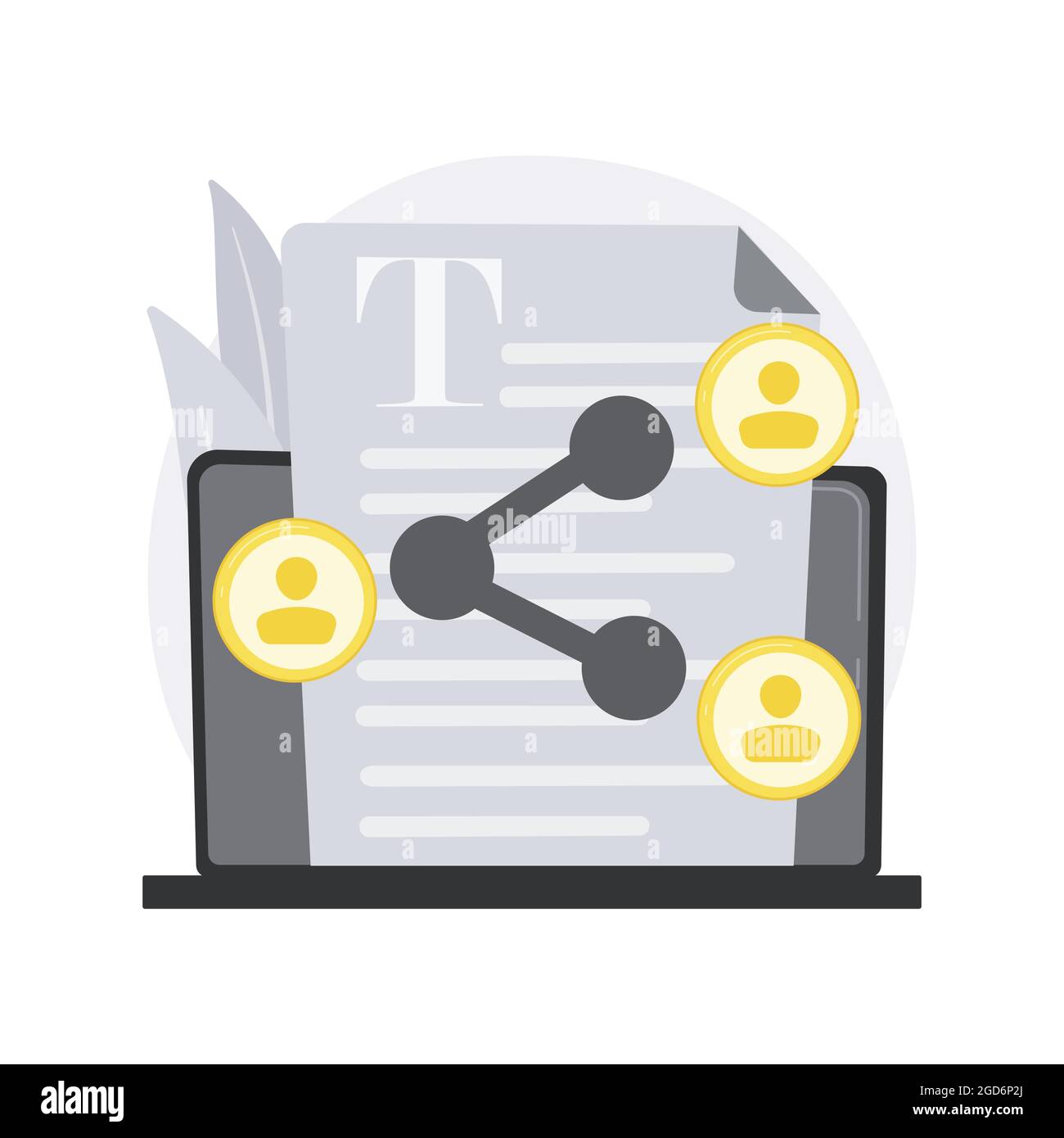 Shared document abstract concept vector illustration Stock Vector Image & Art - Alamy