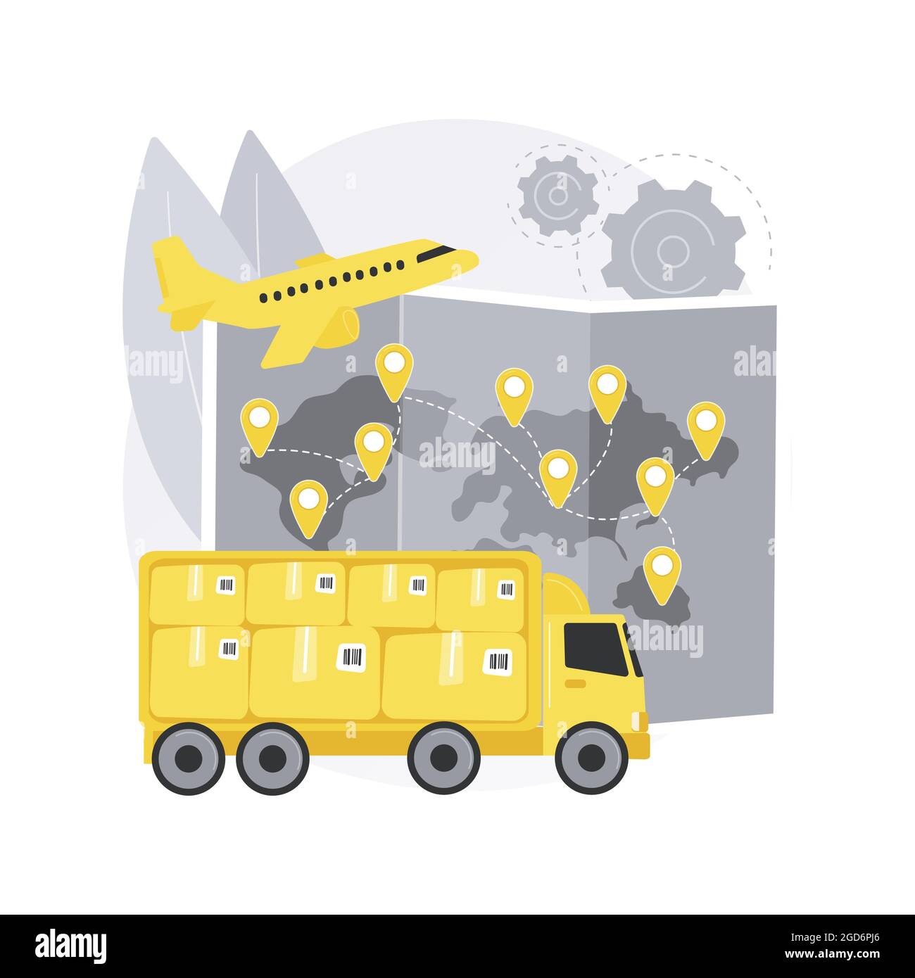 International shipment abstract concept vector illustration Stock ...