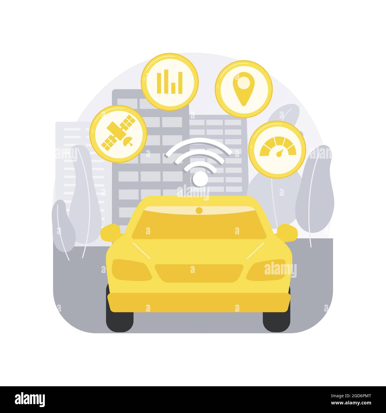 Intelligent transportation system abstract concept vector illustration ...