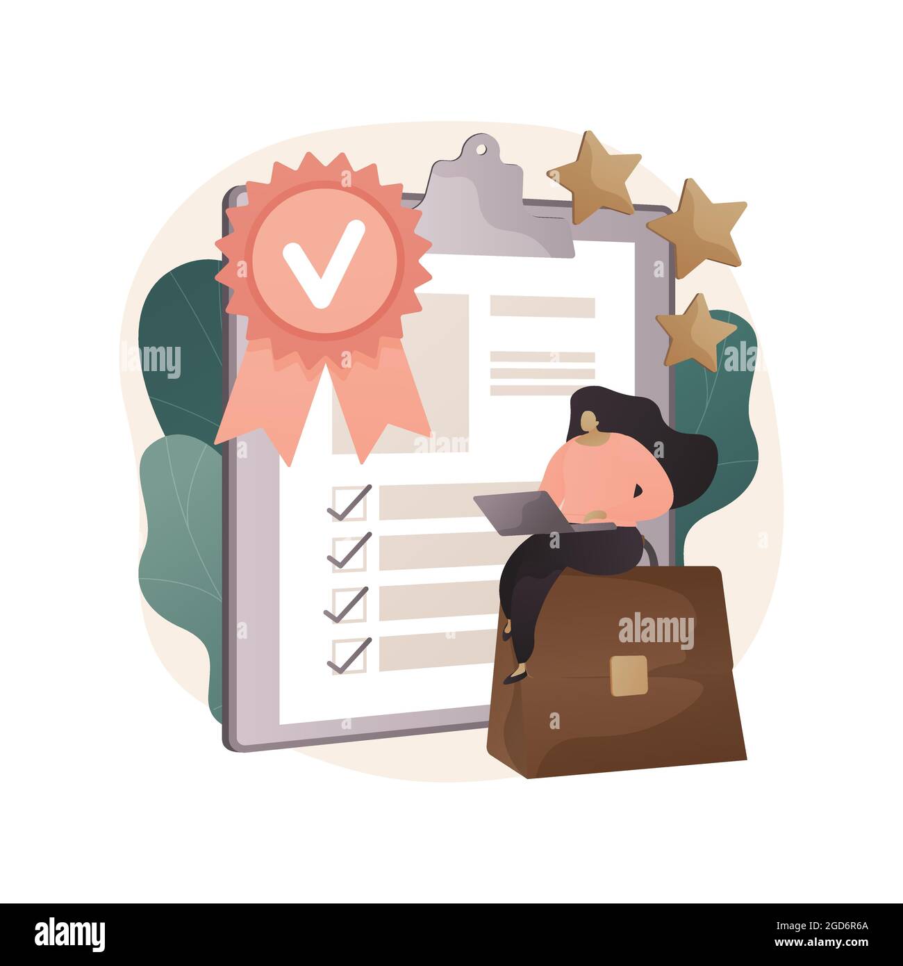Quality work abstract concept vector illustration Stock Vector Image ...