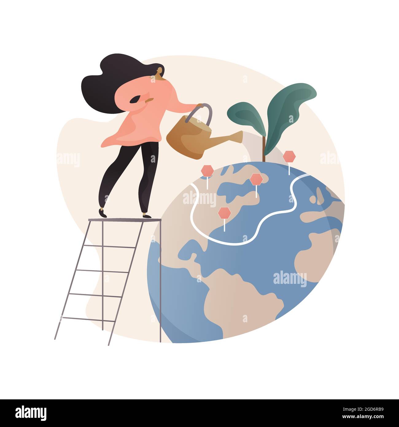 Lands conservation abstract concept vector illustration Stock Vector ...