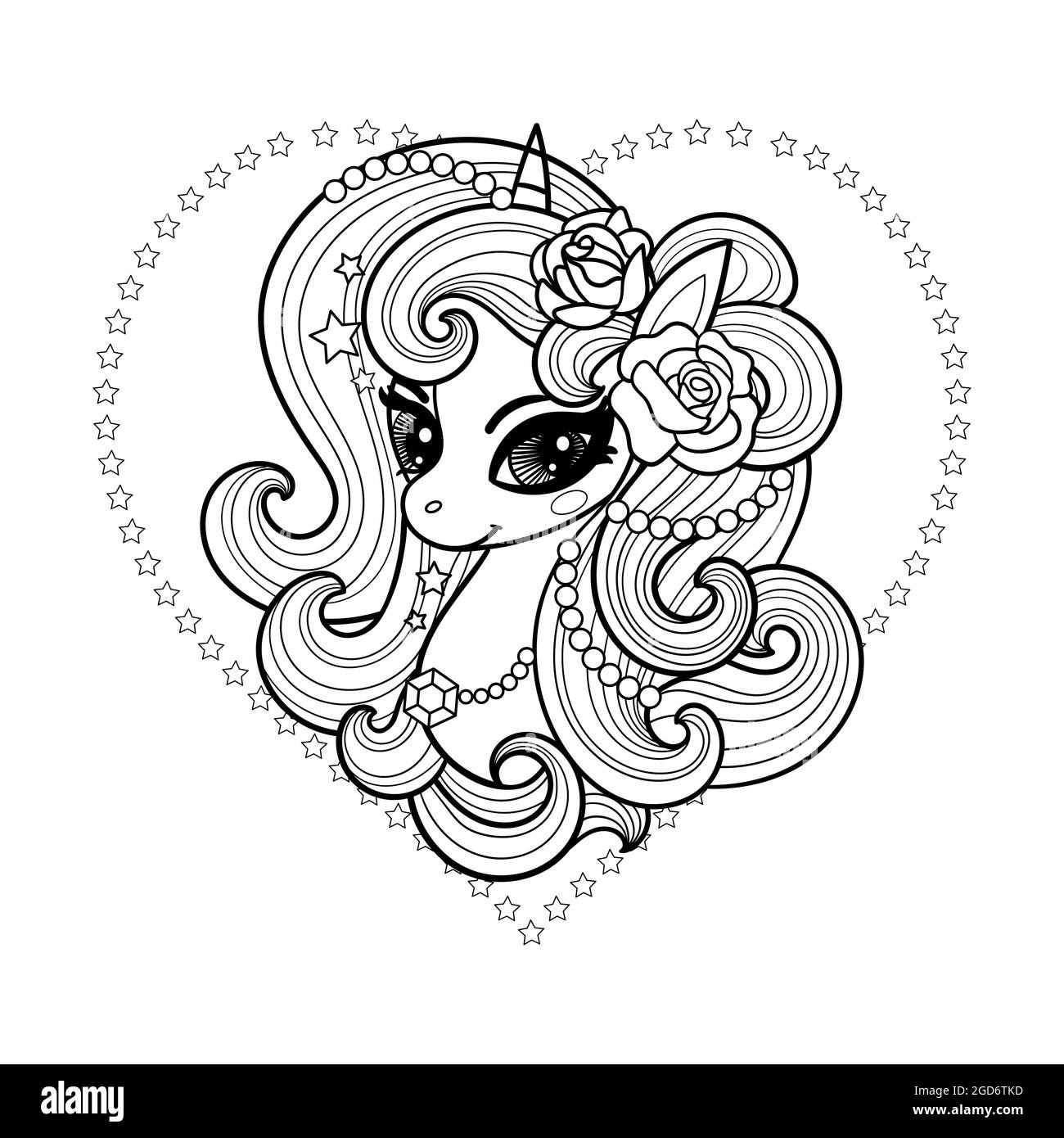 Unicorn card Black and White Stock Photos & Images - Alamy