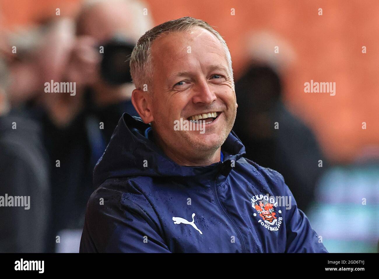 Neil Critchley Manager of Blackpool full of smiles as both teams come ...