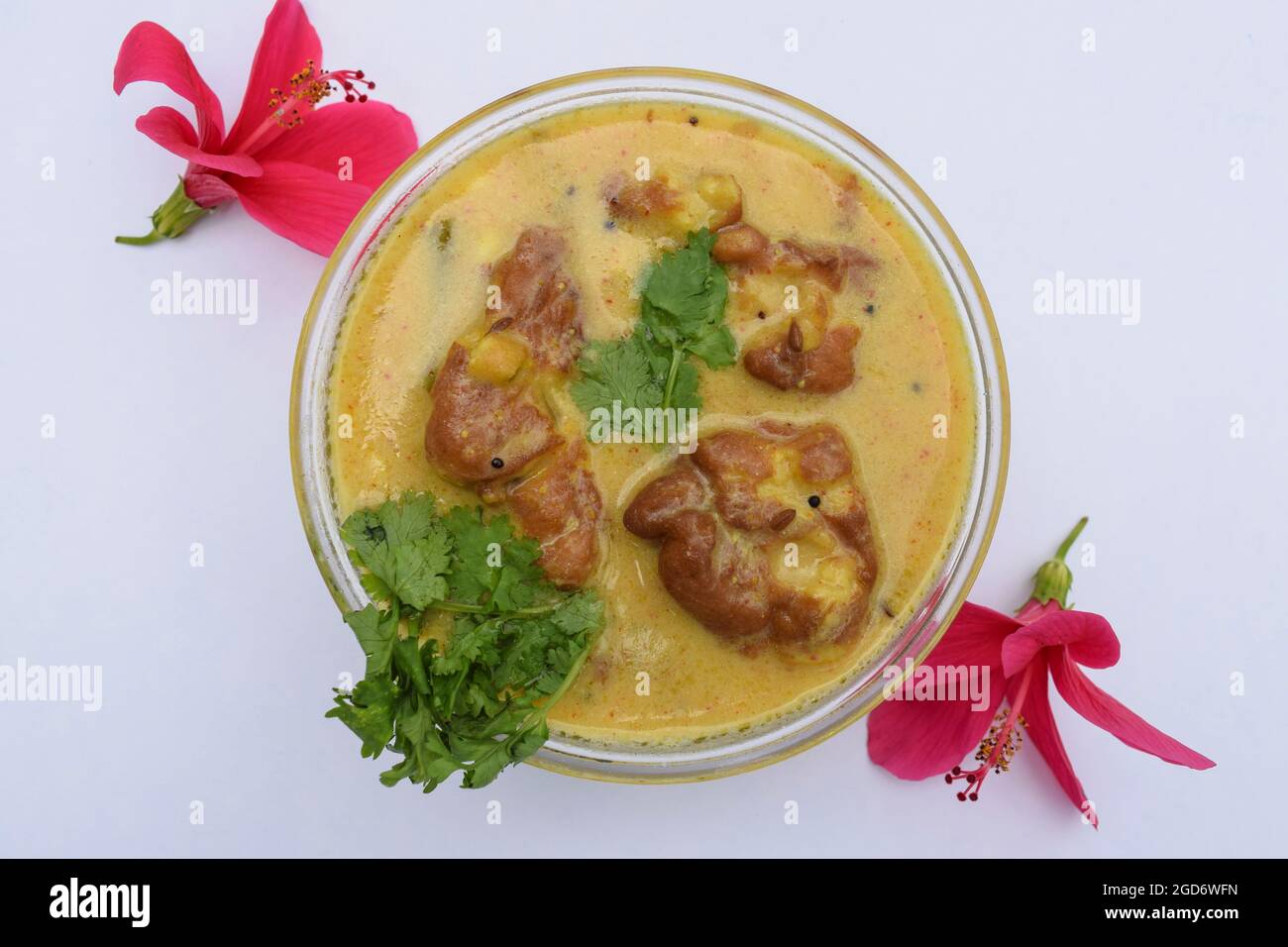 Kadhi pakoda or Kadhi pakora an Indian and pakistani food dish recipe ...