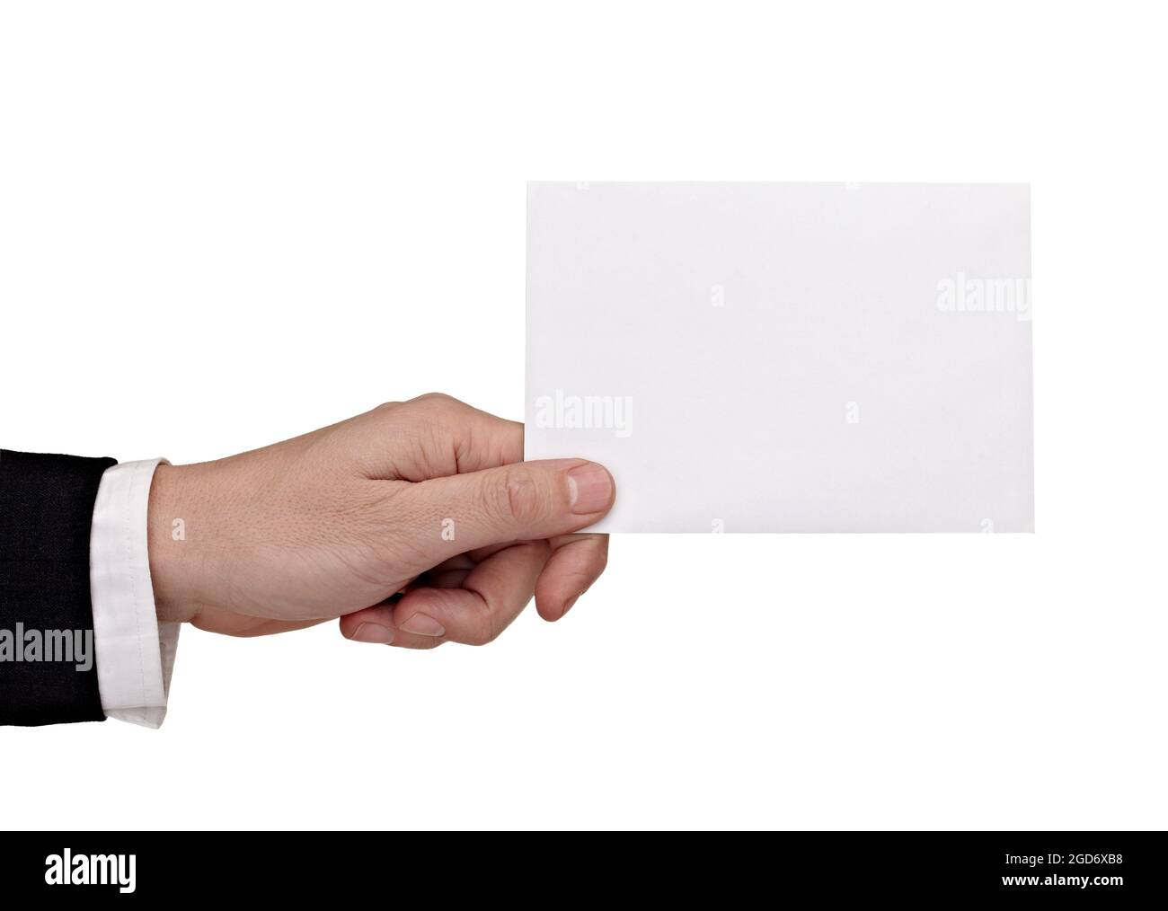 blank sign note label hand holding paper Stock Photo - Alamy
