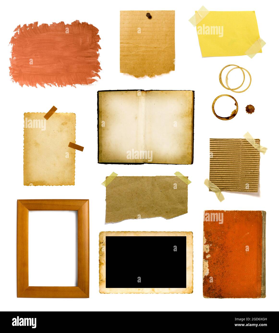 rope wooden sign vintage note paper price label adhesive tape Stock ...