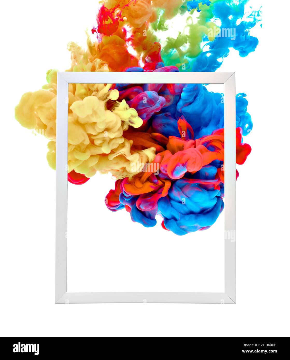 white frame paint liquid water wood background image Stock Photo - Alamy