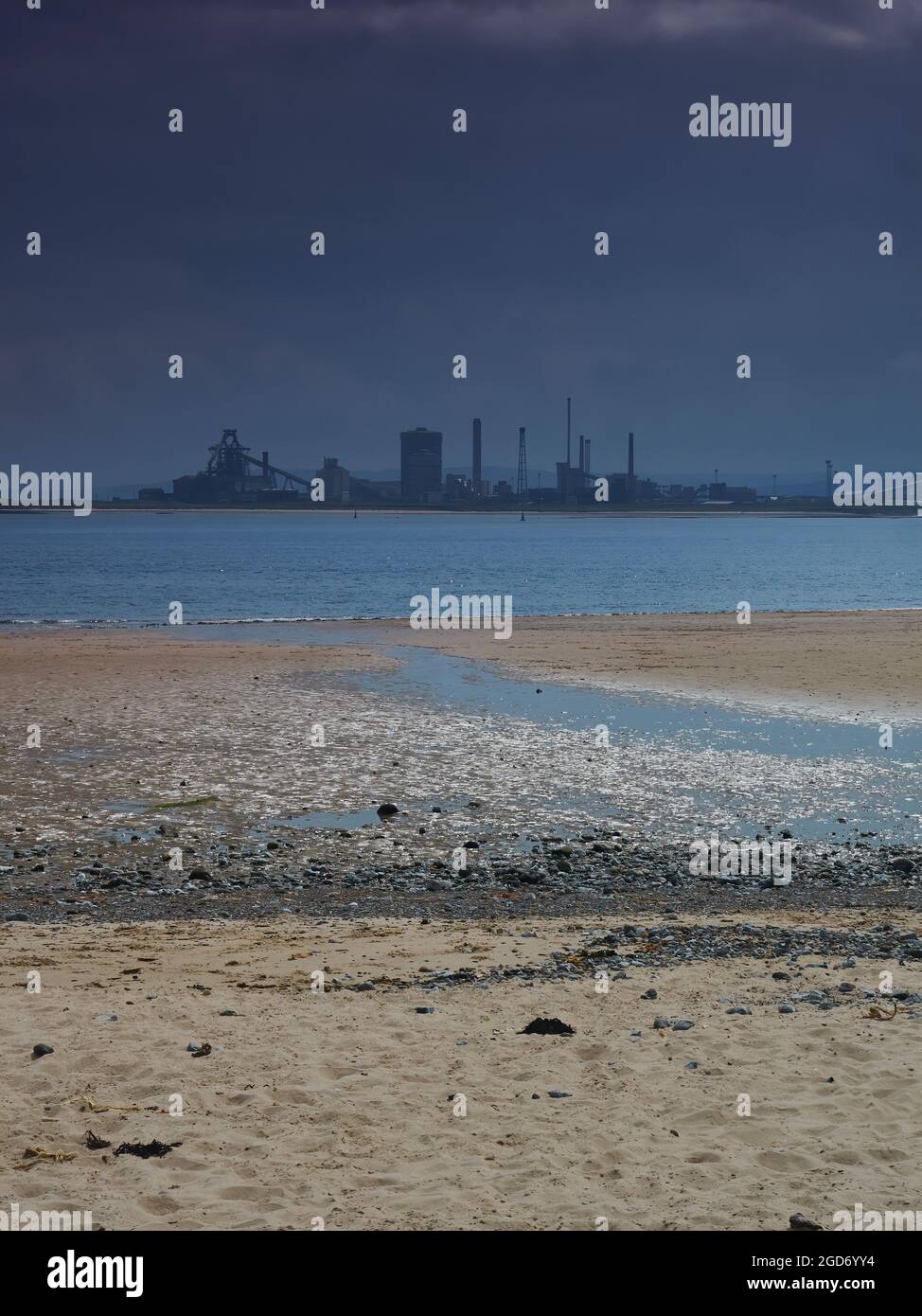 The skeletal hulk of the abandoned Redcar Steelworks seen from the ...